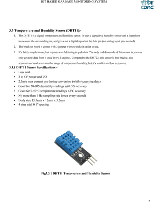 Project report on Iot Based Garbage Monitoring System | PDF
