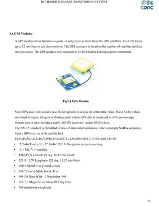 Project report on Iot Based Garbage Monitoring System | PDF
