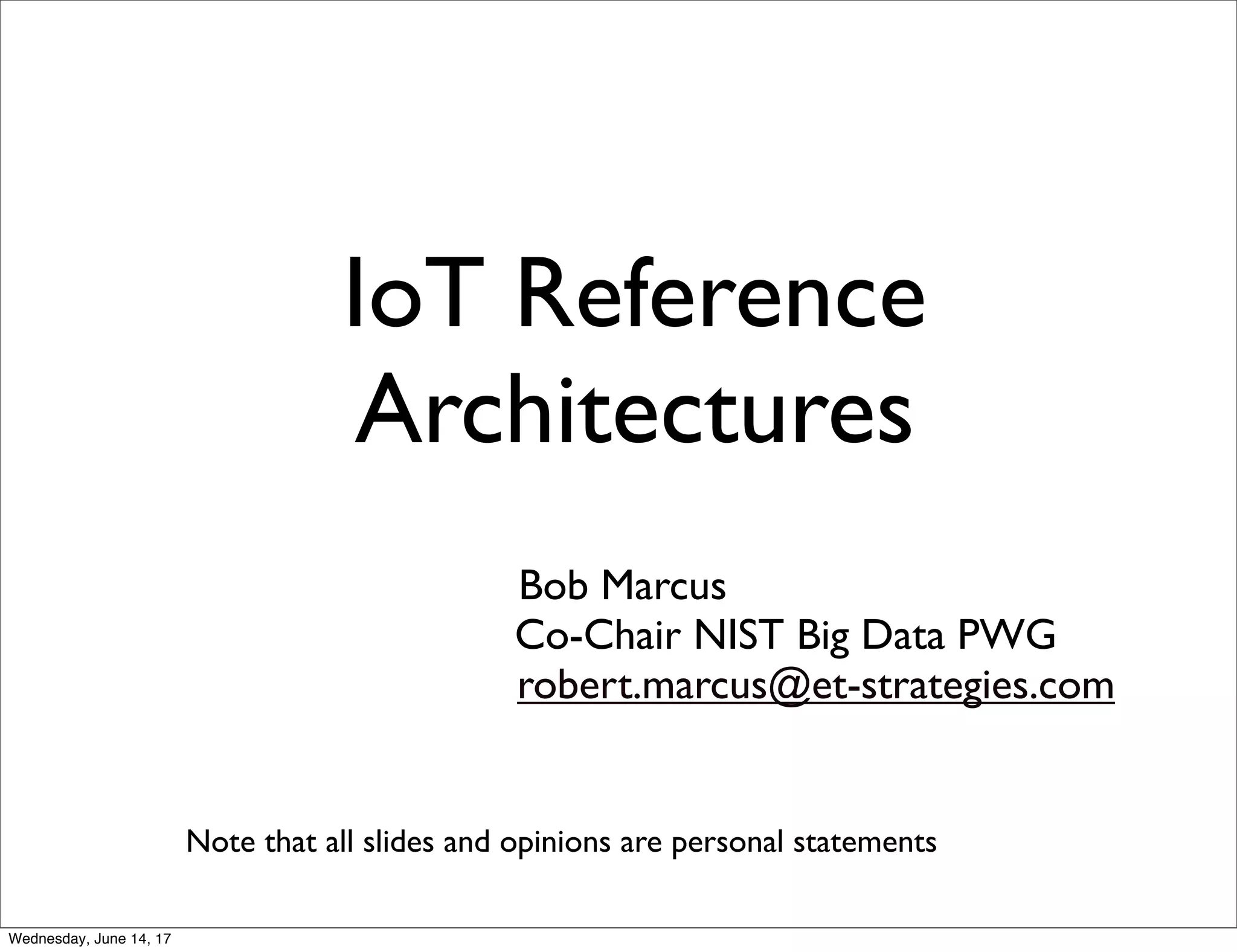 IoT Reference Architectures | PDF | Internet of Things | Internet