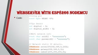 IOT NodeMCU - NodeMCU Webserver | PPT