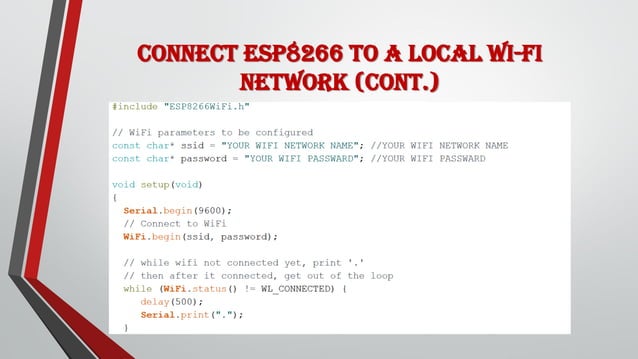 Iot Nodemcu Nodemcu Connection To Internet Ppt