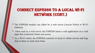 IOT NodeMCU - NodeMCU Connection to Internet | PPT