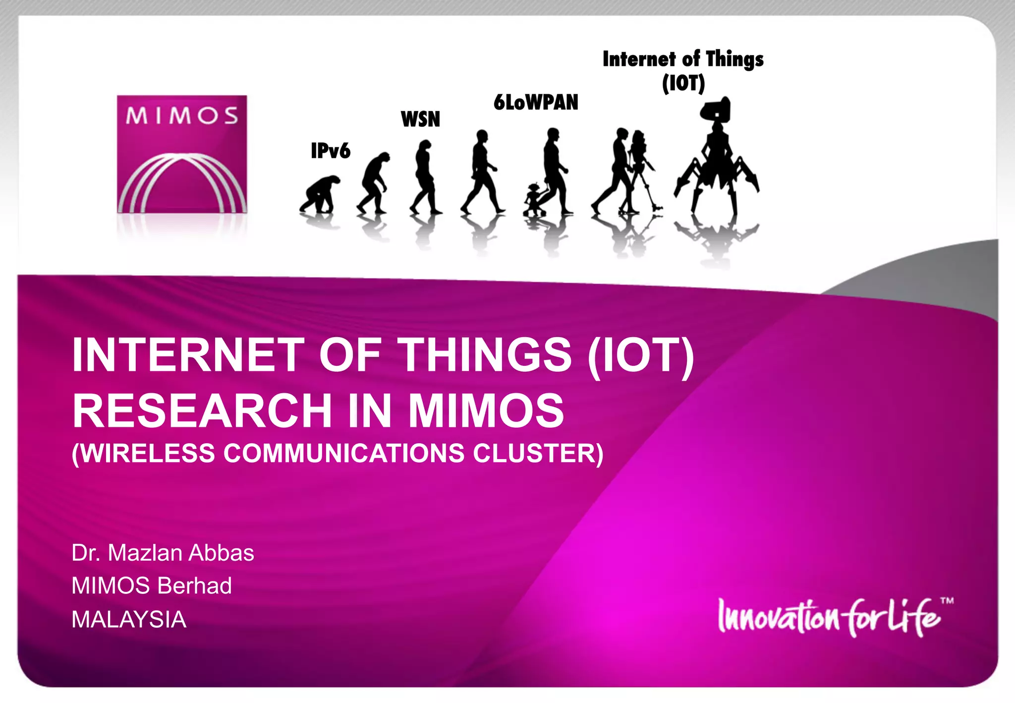 Internet of Things (IOT) Research in MIMOS | PDF