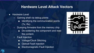 IOT SECURITY ASSESSMENT Pentester's Approach | PPT