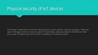 IoT Security Risks and Challenges | PPTX