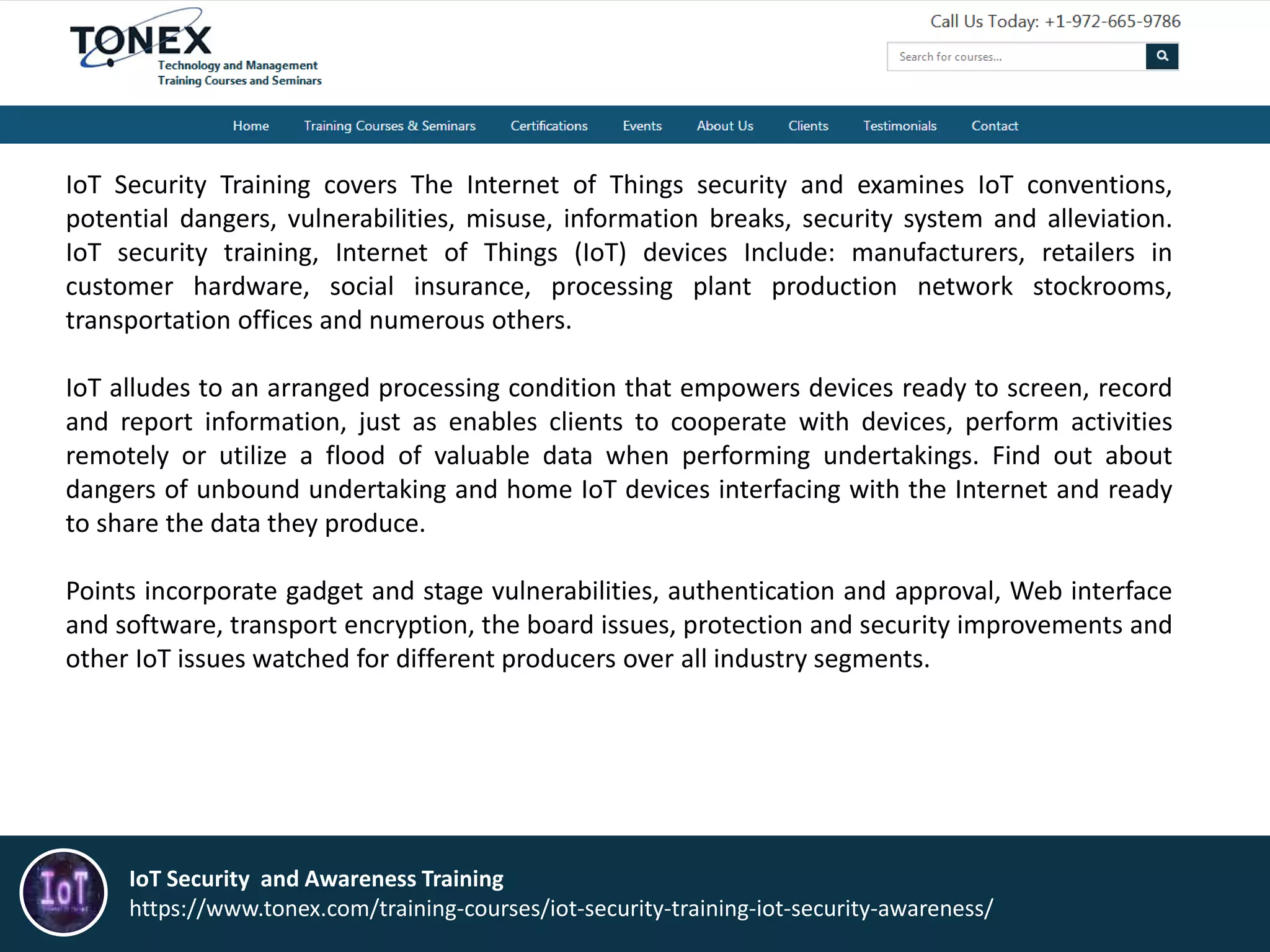 IoT Security Training, IoT Security Awareness 2019 | PPT