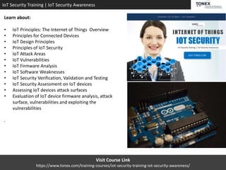IoT Security Awareness Training : Tonex Training | PPTX