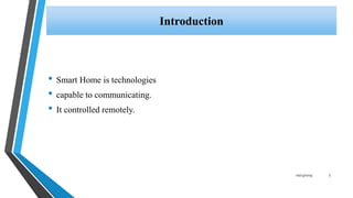 Iot based smart home | PPTX