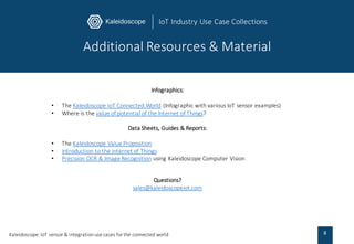 IoT sensor & integration use cases for the connected world | PPT