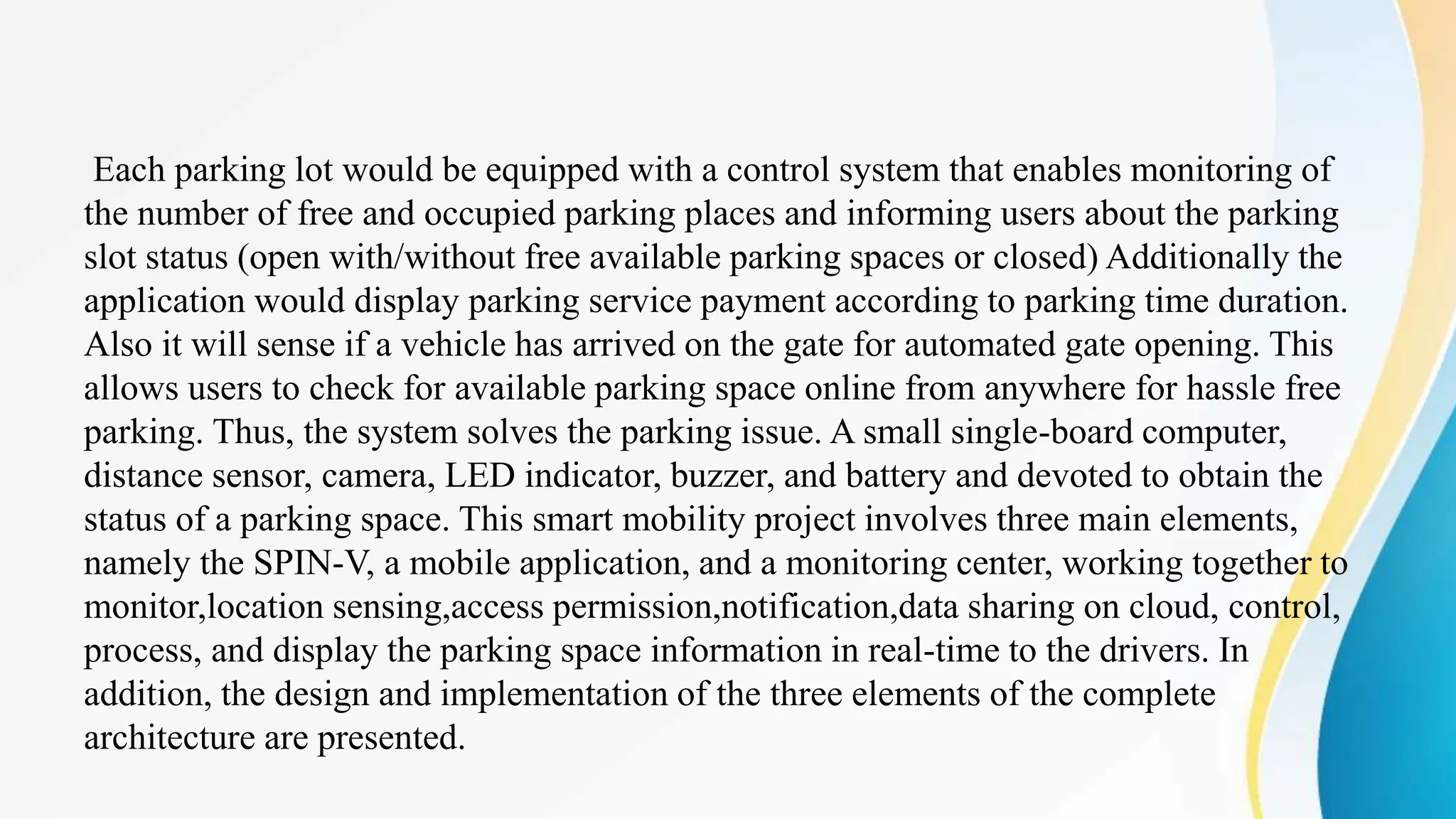 IOT Smart Car Parking System using RFID card | PPTX