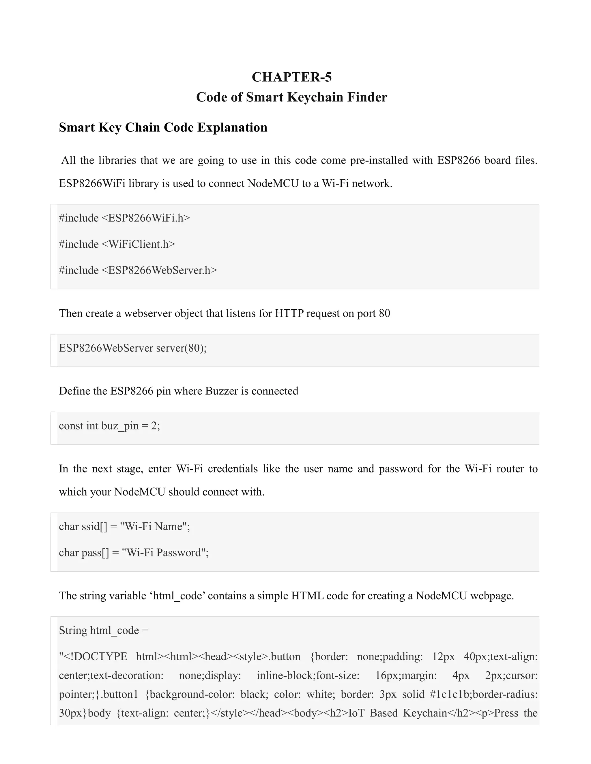 IoT Smart keychain finder project | DOCX