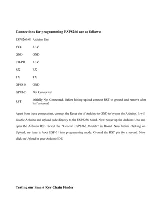 IoT Smart keychain finder project | DOCX