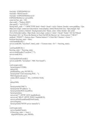 IoT Smart keychain finder project | DOCX
