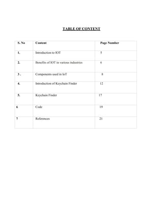 IoT Smart keychain finder project | DOCX