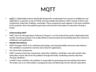 This is a presentation on IOT protocols. | PPTX