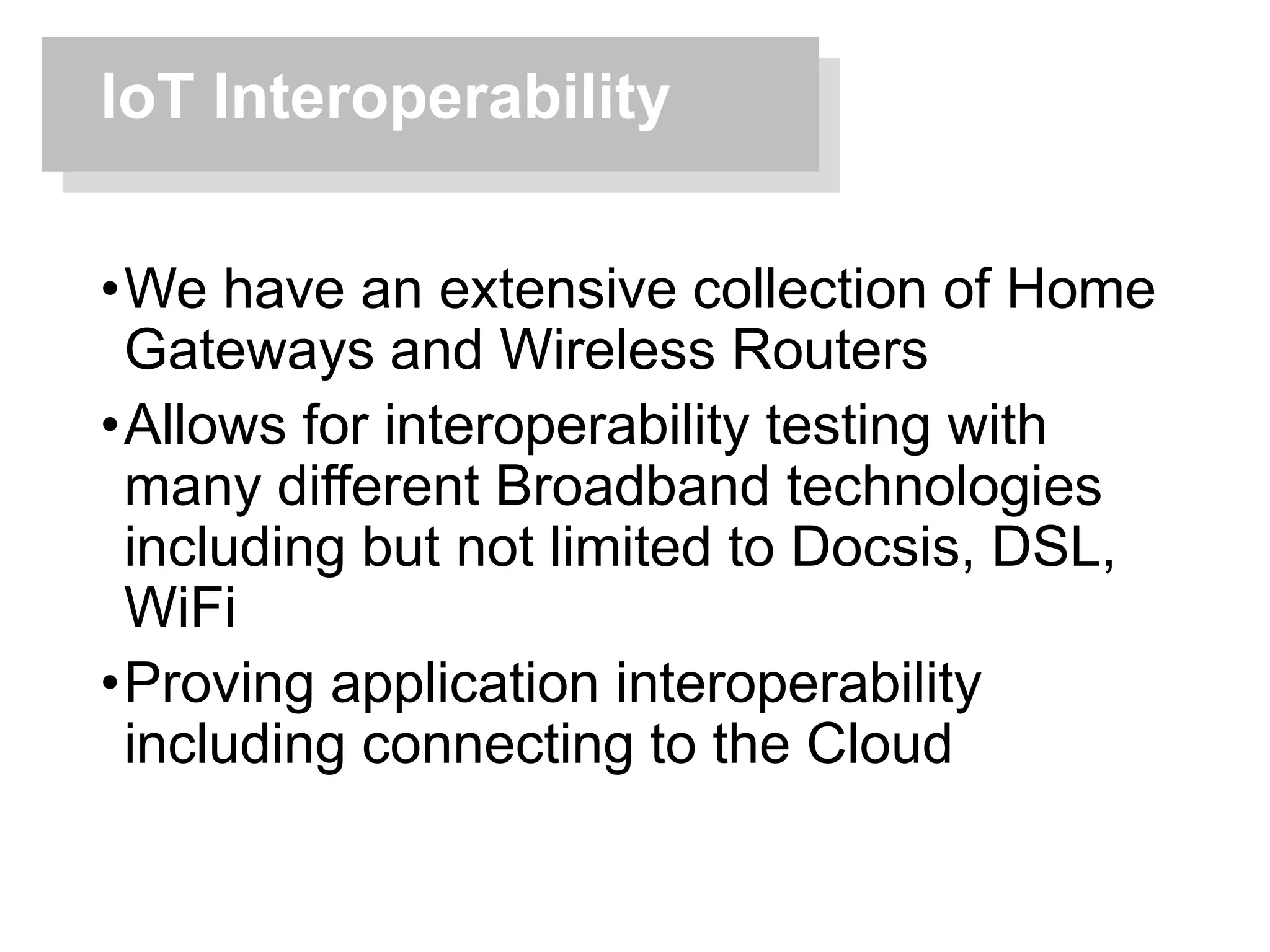 UNH-IOL Internet of Things (IoT) IP Testing Service | PPT