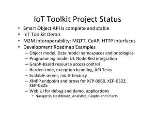 IoT Toolkit and the Smart Object API - Architecture for ...