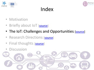 Internet of Things: Trends and challenges for future | PPTX