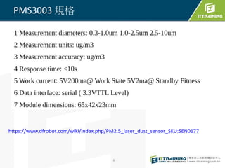 使用Raspberry pi 讀取 PM2.5 Dust Sensor | PPT