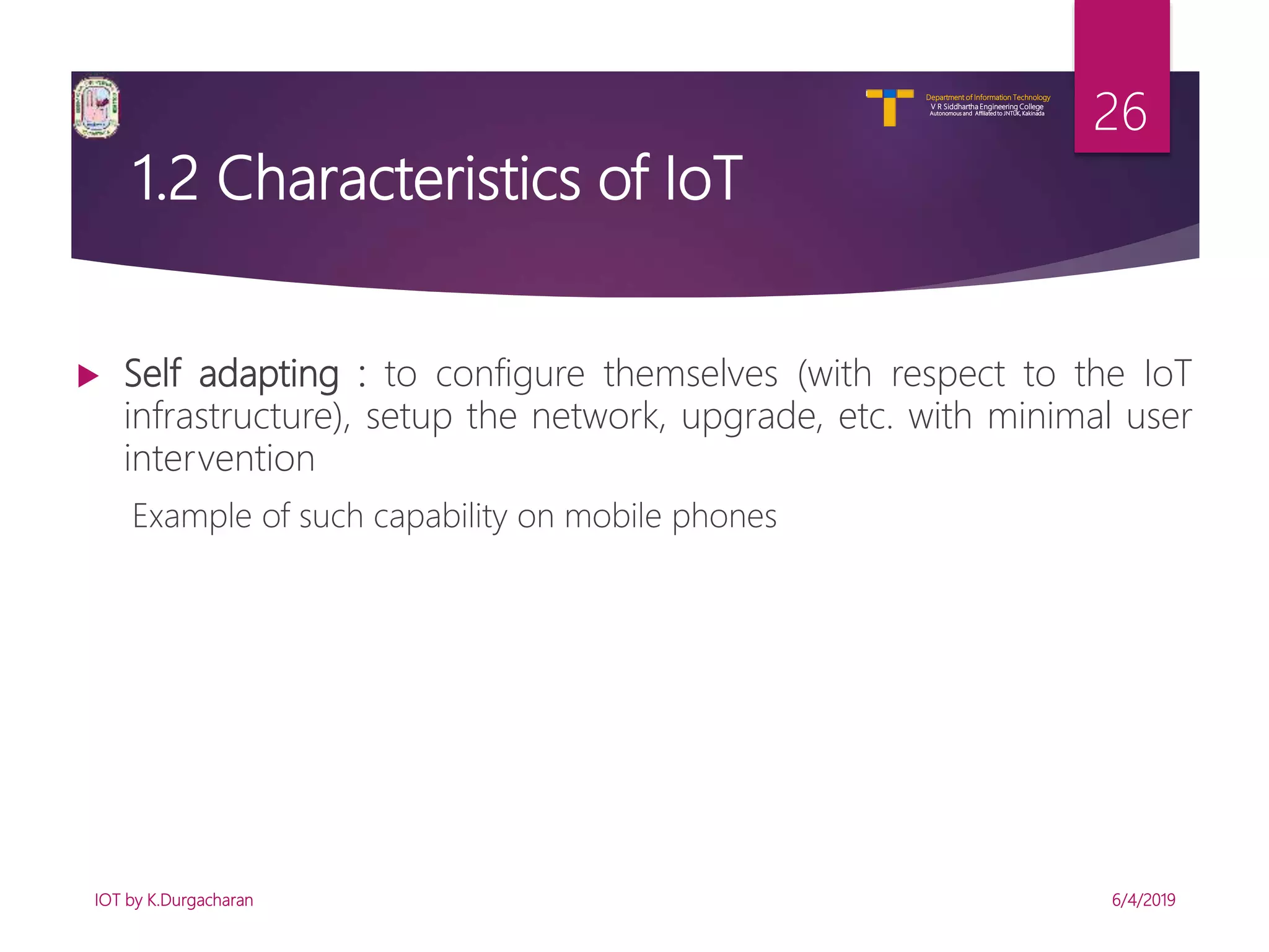IOT Unit-1 (Introduction to IOT) by Durgacharan | PPTX | Computer Networking | Computing
