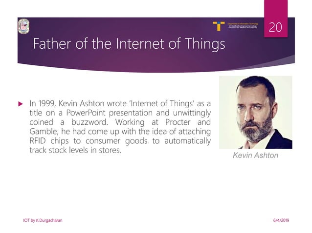 IOT Unit-1 (Introduction to IOT) by Durgacharan | PPTX | Computer Networking | Computing