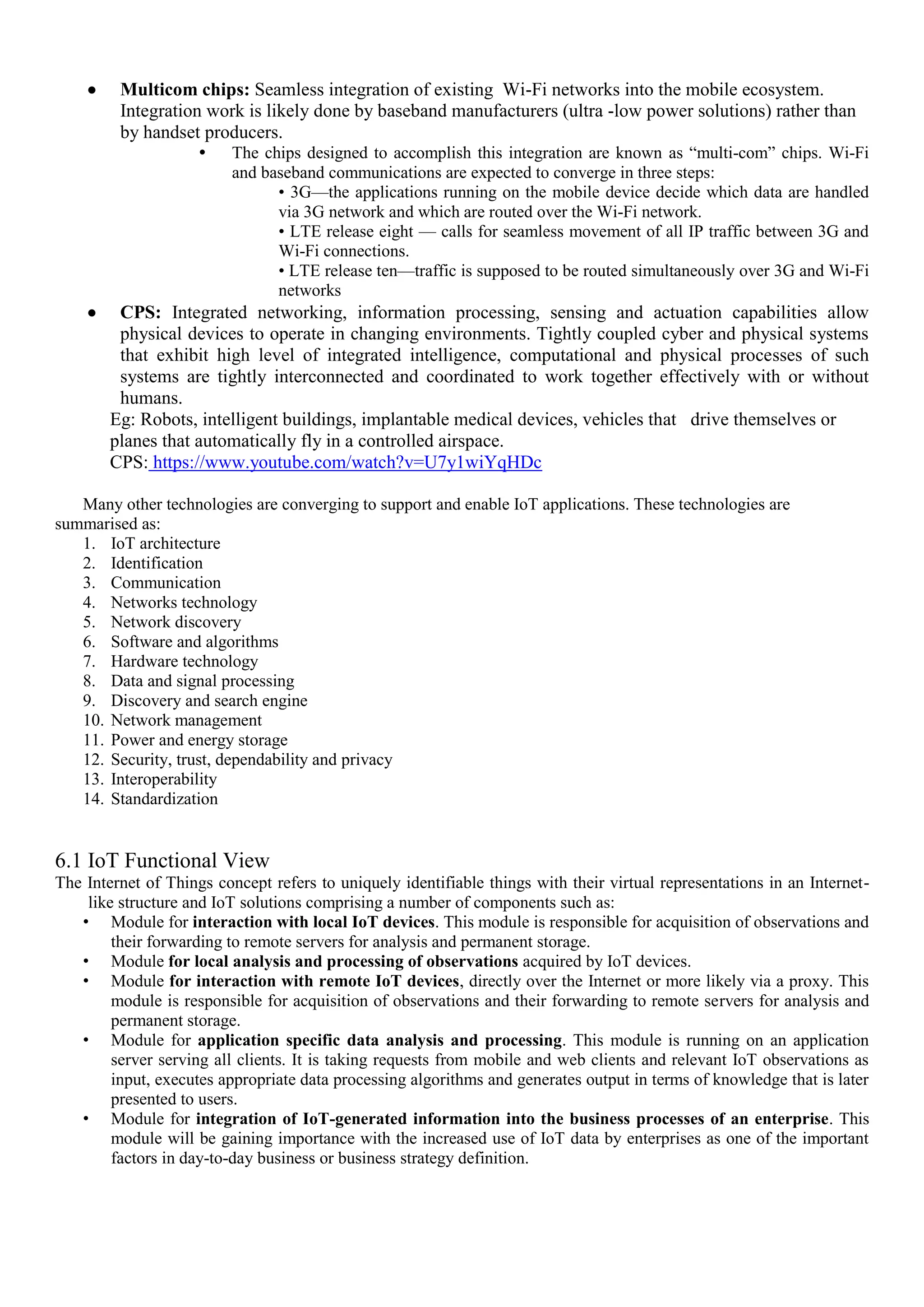 IOT UNIT 1 NOTES FOR BCA MADRAS UNIVERSITY | PDF