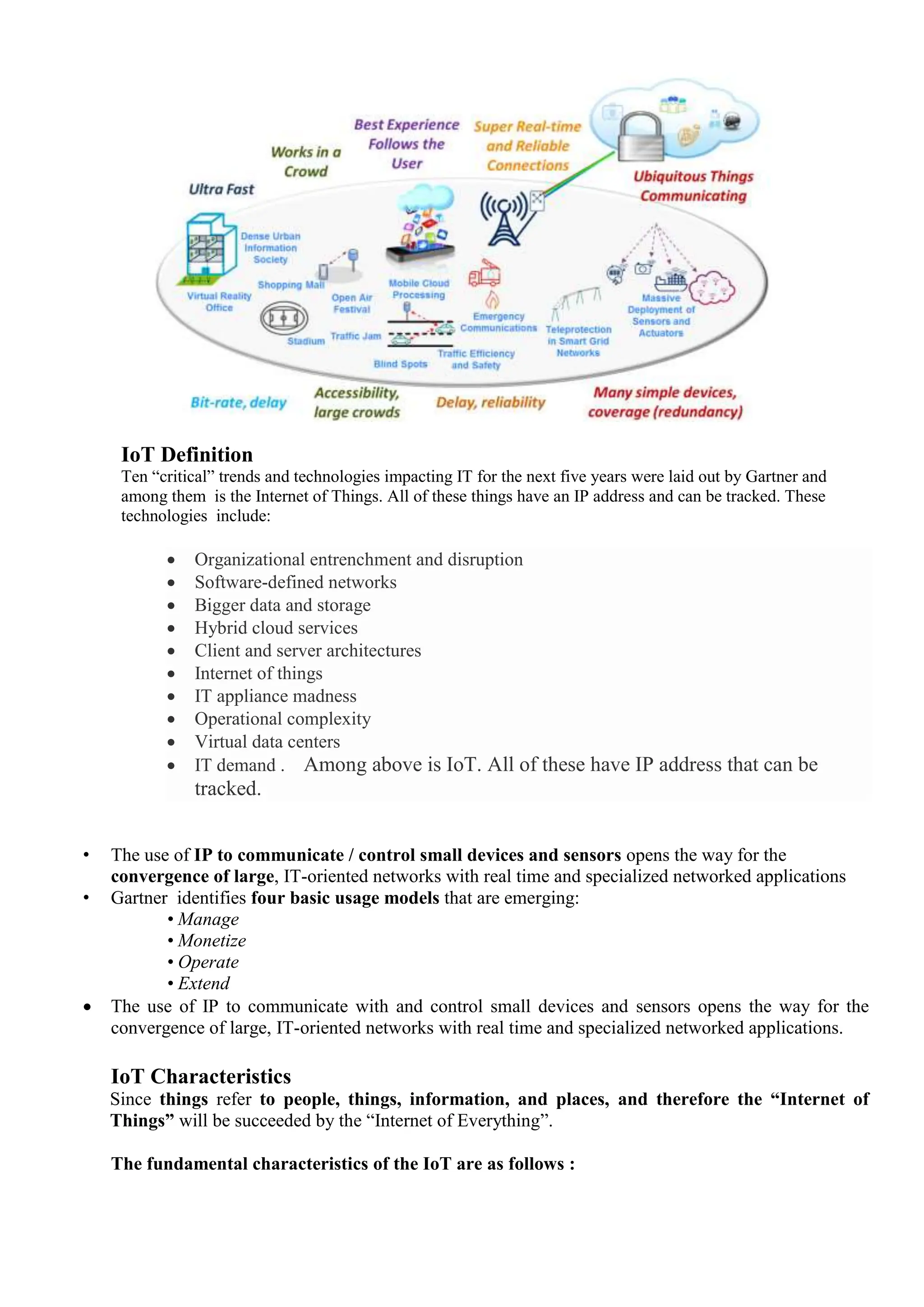 IOT UNIT 1 NOTES FOR BCA MADRAS UNIVERSITY | PDF