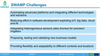 SWAMP at IoT Week 2018 | PPTX | Technology Industry | Industries
