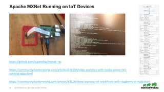 IoT with Apache MXNet and Apache NiFi and MiniFi | PPTX | Cloud Computing | Internet