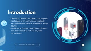 Iot Works Wireless Sensors.Enables real-time monitoring and data ...