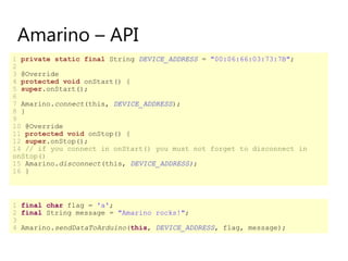GDG-CJ; Andorid and Arduino: Amarino | PPT
