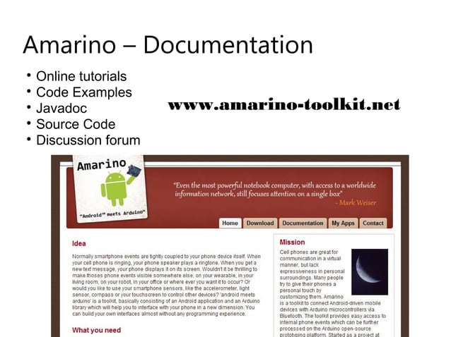 GDG-CJ; Andorid and Arduino: Amarino | PPT