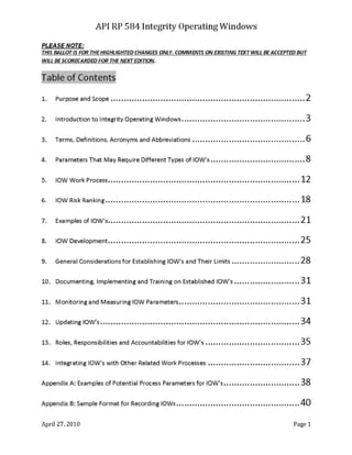 Integrated Operating Window - A Gateway to PM | PDF