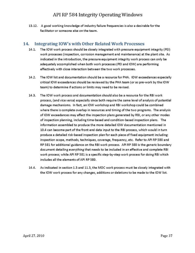 Integrated Operating Window - A Gateway to PM | PDF