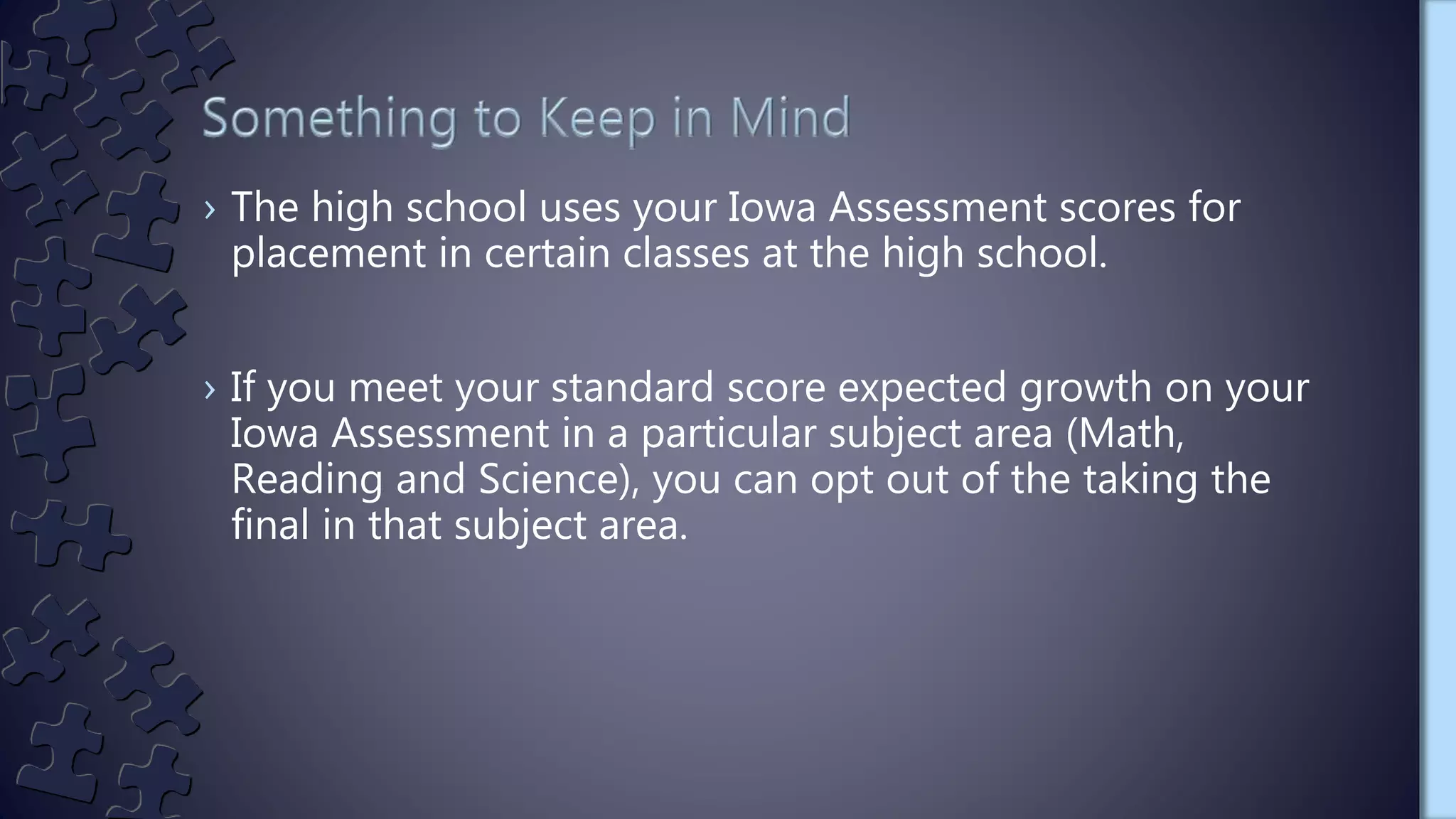 Iowa assessment goal setting | PPTX