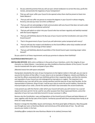 Iowa councilritual2015 installationofofficers | PDF