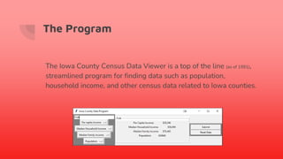 Iowa county census data viewer | PPT