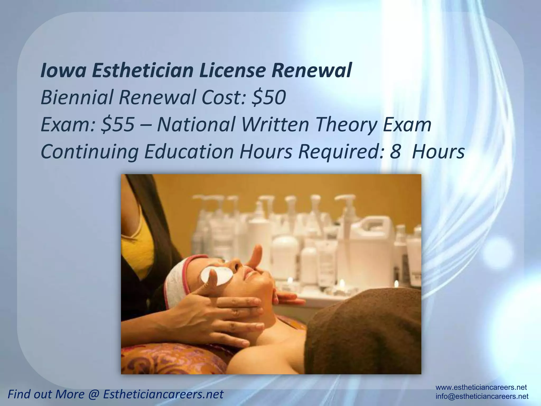 Iowa esthetician license information | PPT