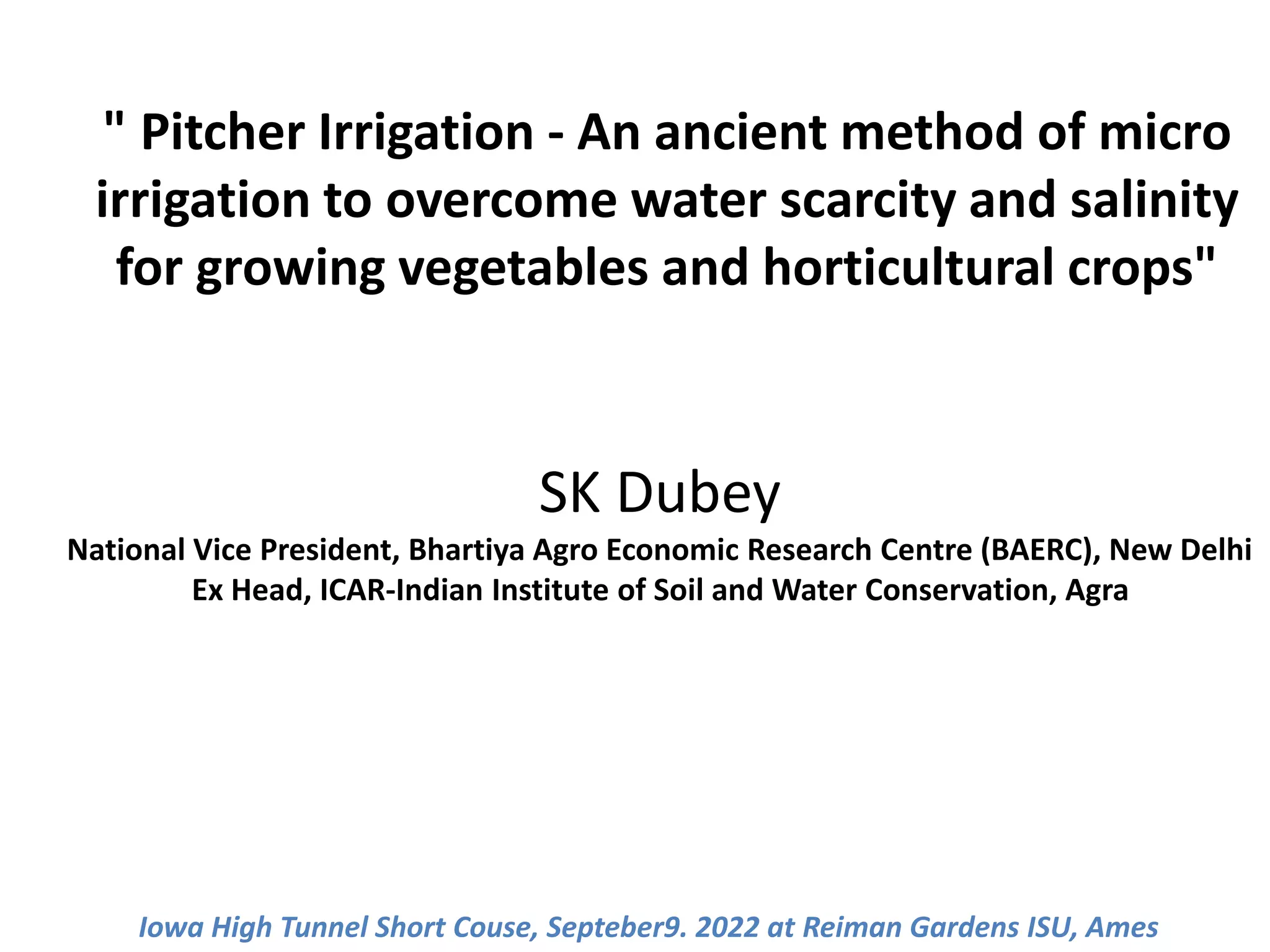 Pitcher Irrigation - An ancient method of micro irrigation to overcome ...