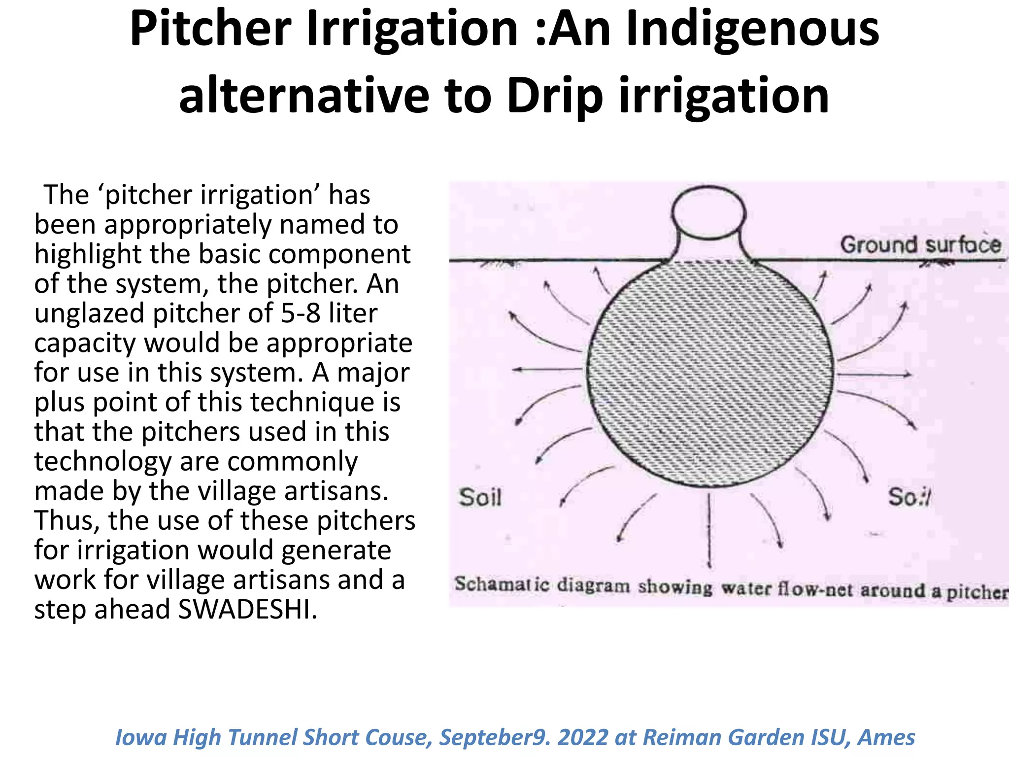 Pitcher Irrigation - An ancient method of micro irrigation to overcome ...