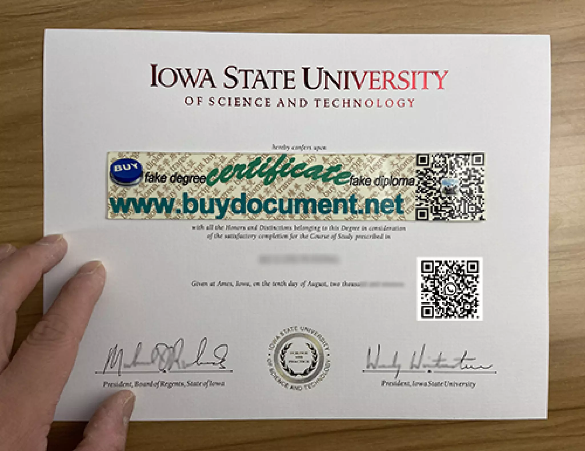 Iowa State University diploma | PPT