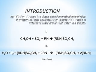 Karl fischer titration | PPTX