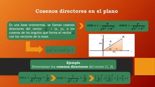 Cosenos directores geometria | PPTX