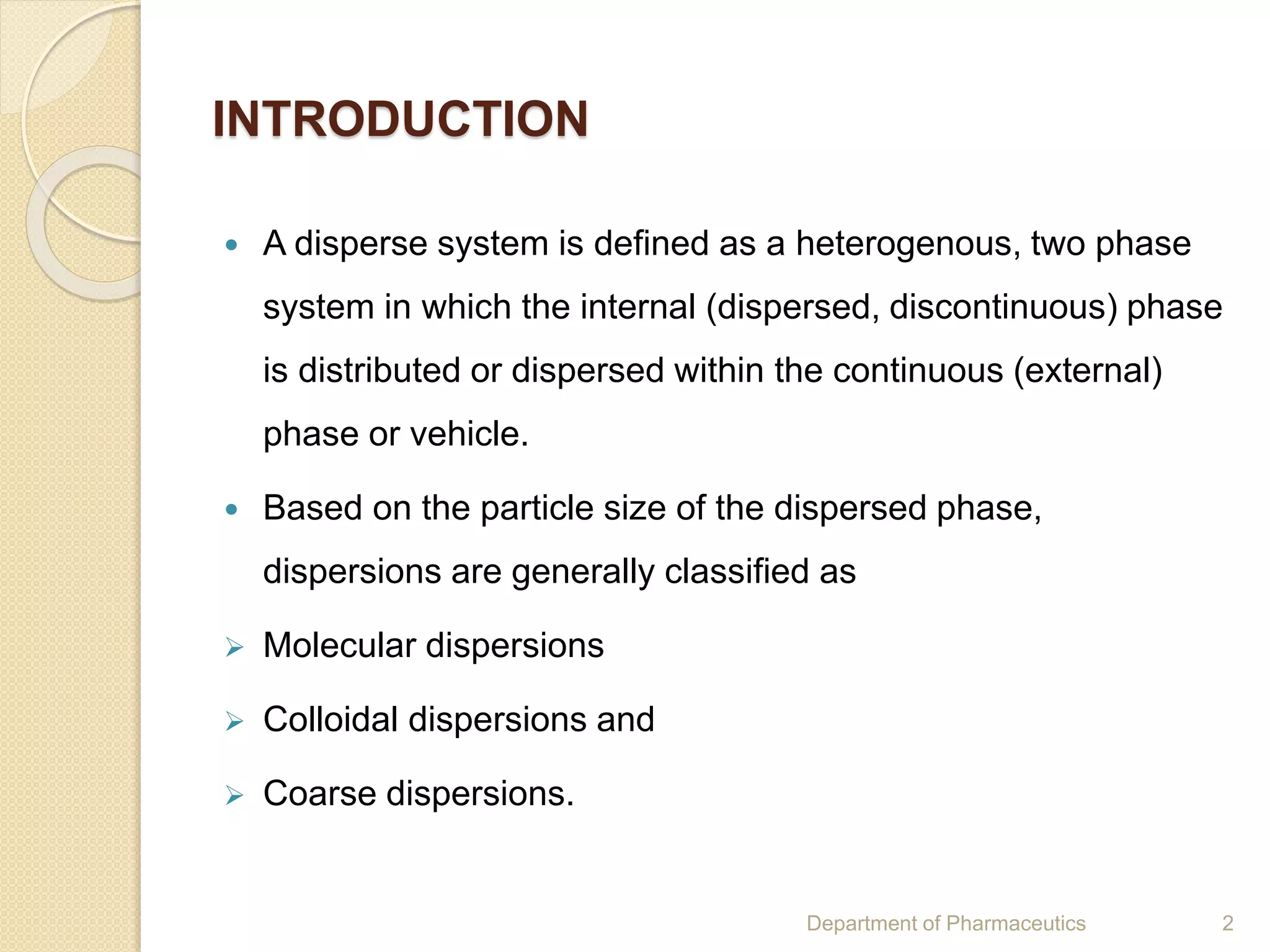 DISPERSE SYSTEM PRODUCTION | PPTX