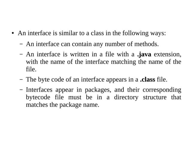 Java Interfaces And Packages Ppt