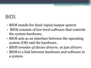 BIOS AND OS | PPTX