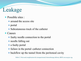 intraperitoneal chemotherapy | PPTX