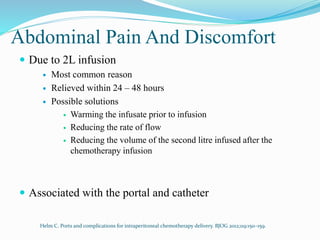 intraperitoneal chemotherapy | PPTX