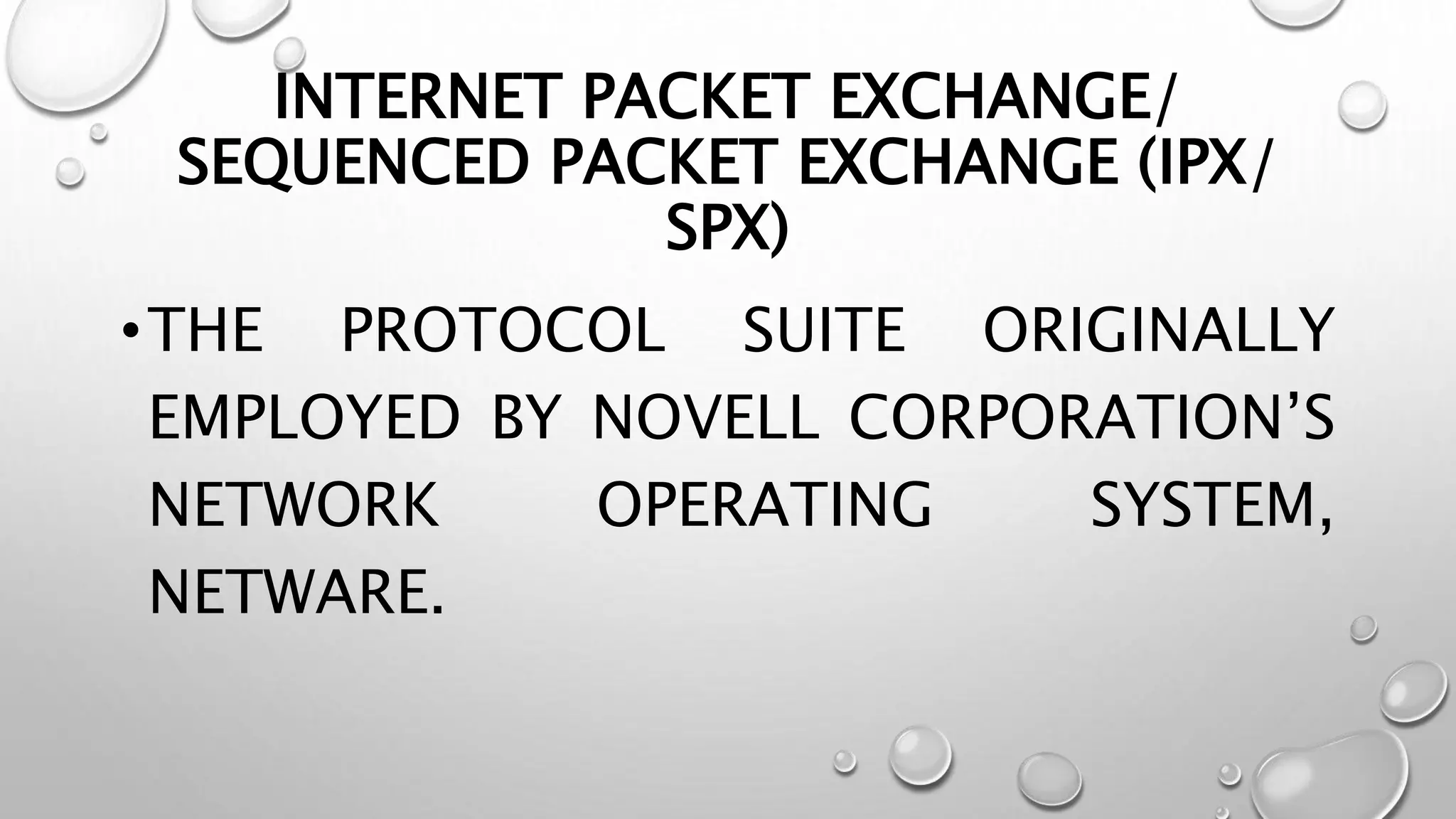 internet protocols | PPTX