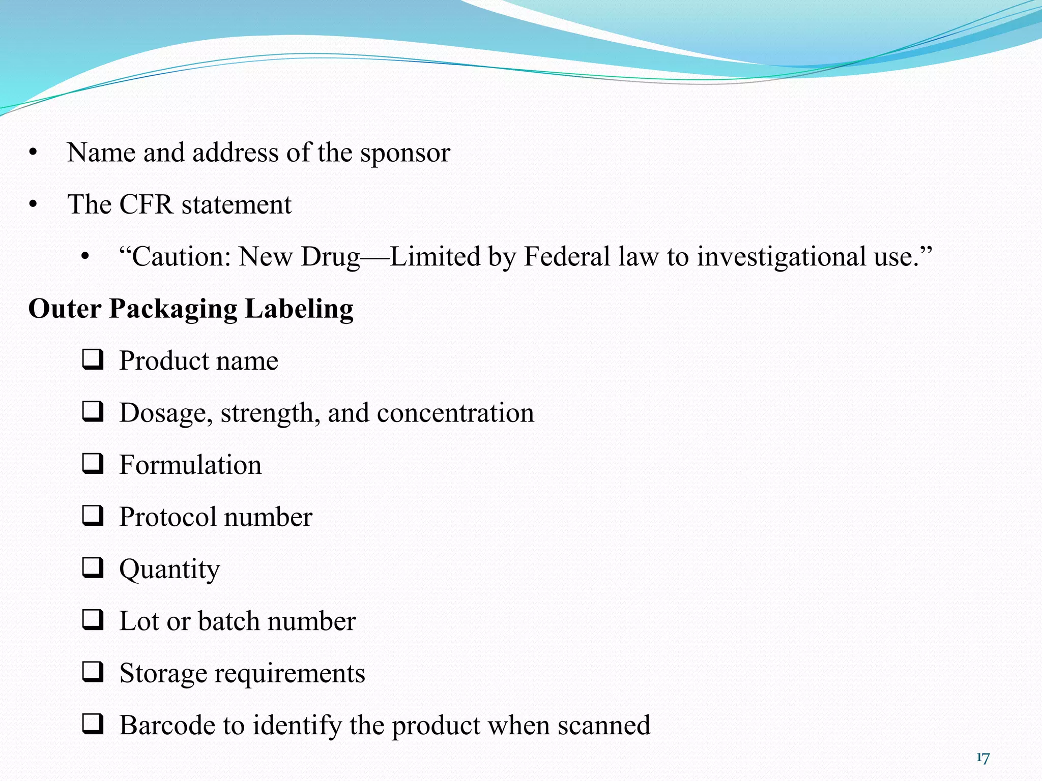 Investigational Product. | PPTX
